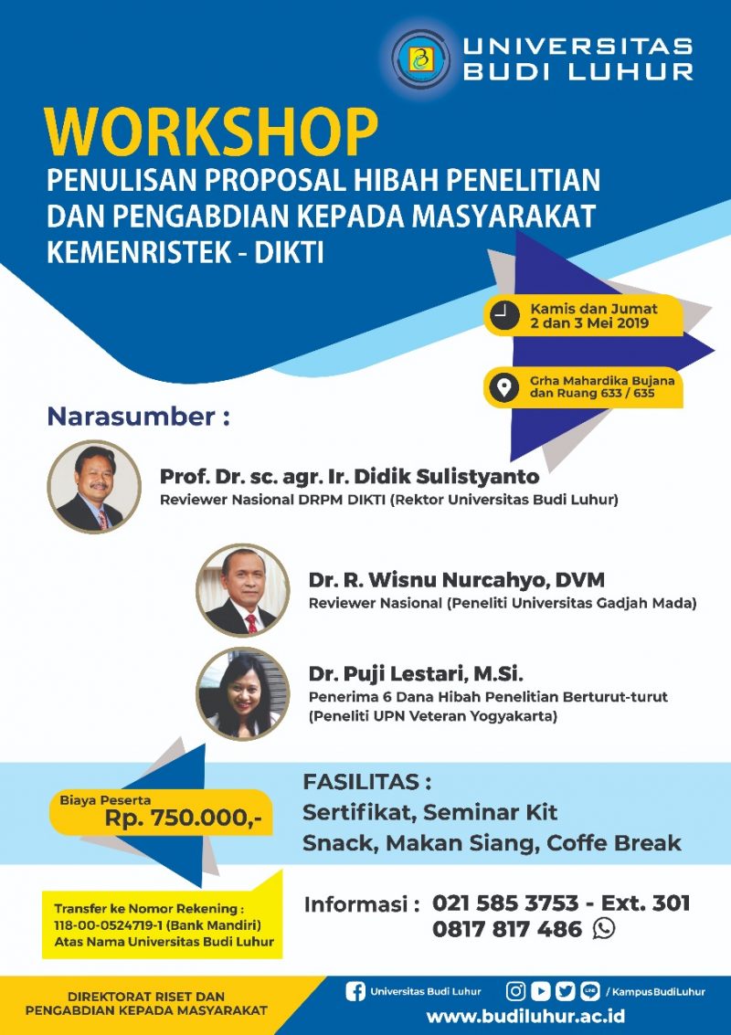 Workshop Penulisan Proposal Penelitian dan PKM – Direktorat Riset dan ...